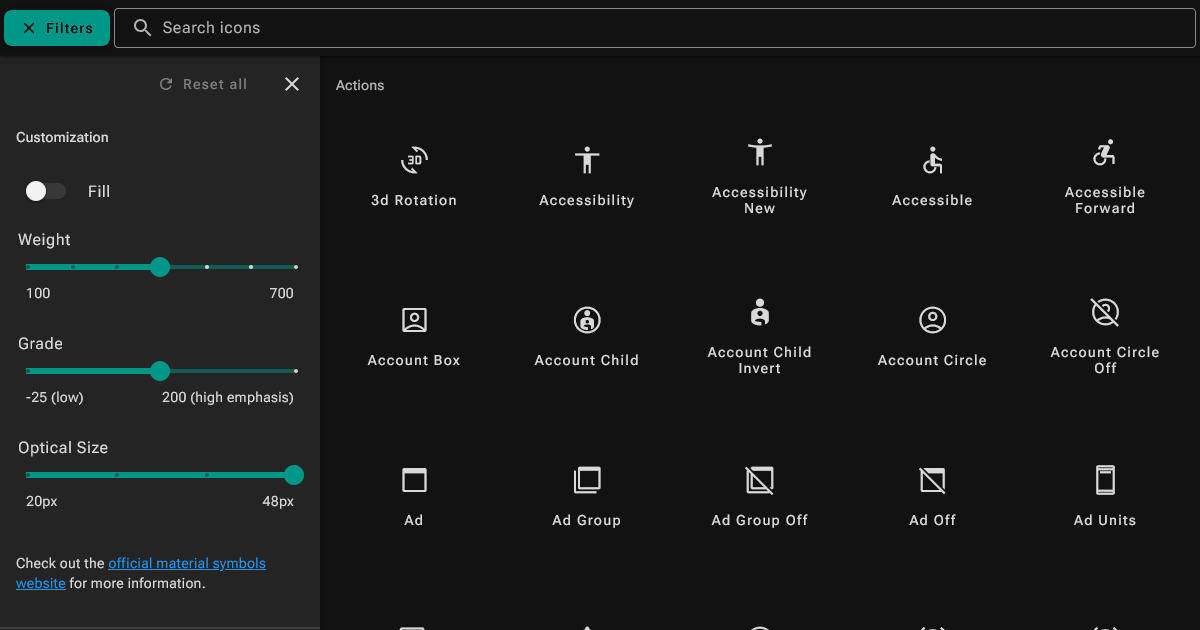 Material icons and Symbols - react-md