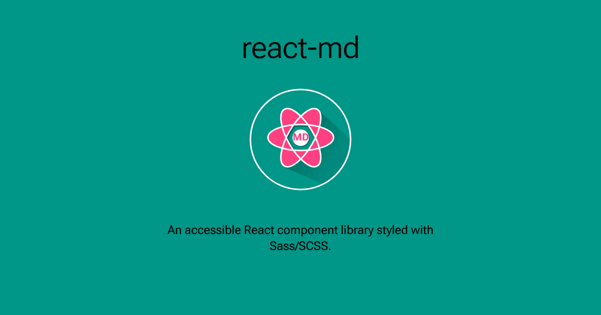 react-md: An accessible React component library styled with Sass/SCSS